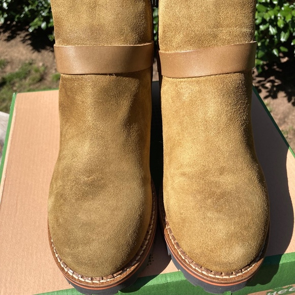 Hee | Shoes | Hee Suede Lug Sole Ankle Boots W Harness Detail | Poshmark